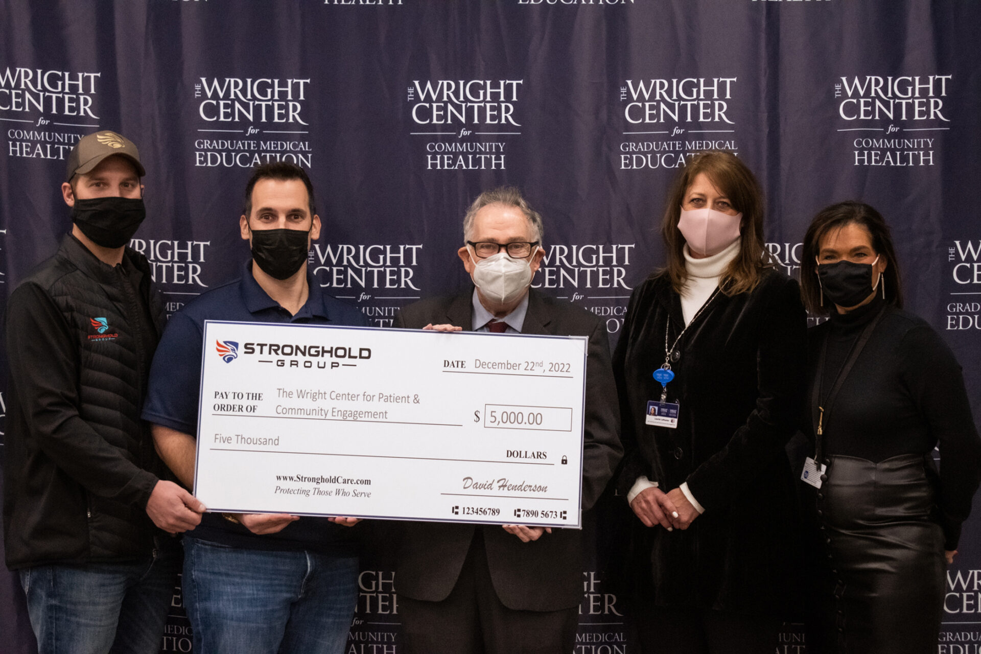 Stronghold Group supports The Wright Center with monetary, PPE ...